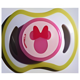 Disney™ Mini Mouse head and ears with bow pink outline white guard Soft ...